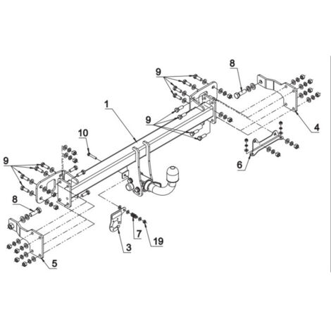 Attelage Mercedes Classe C Break S205 14-21 rotule démontable ...