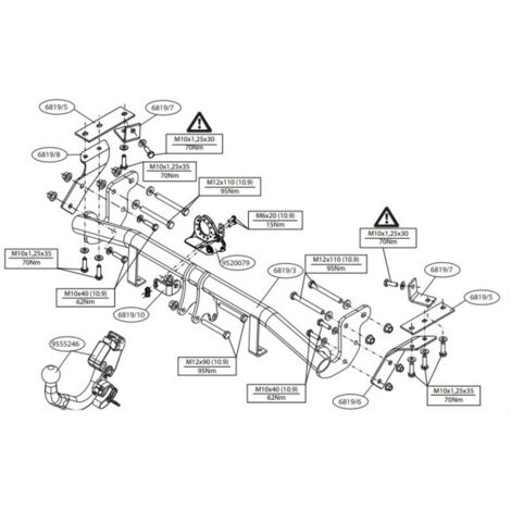 Attelage invisible Mitsubishi ASX 2010-2022 rotule démontable RDSOD ...