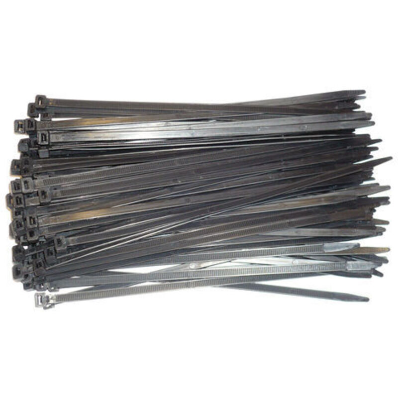 Bridas de plástico Rilsan negras, 280 mm de largo, 7,6 mm de ancho ...