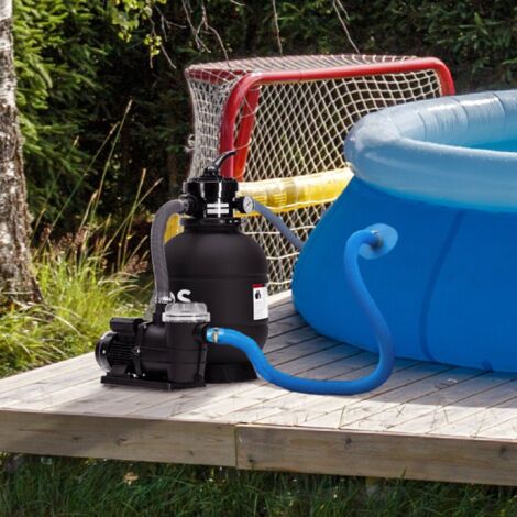 AREBOS Sistema de Filtrado de Arena con Bomba de 400 W Sistema de Filtrado