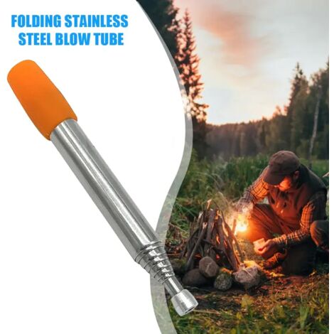 Soufflet de poche en inox pliable avec tube de protection thermique ...