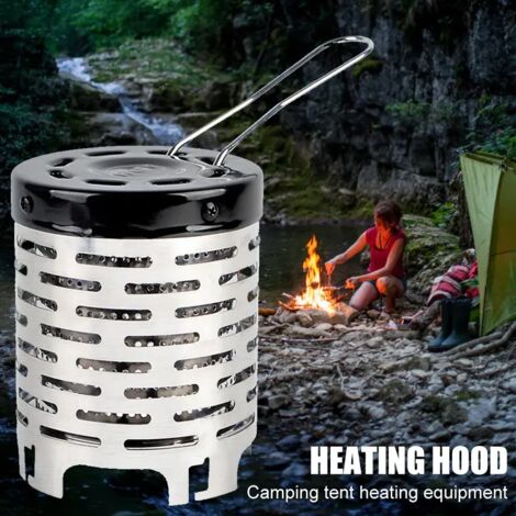 Brûleur à gaz en acier inoxydable portable avec couvercle chauffant ...