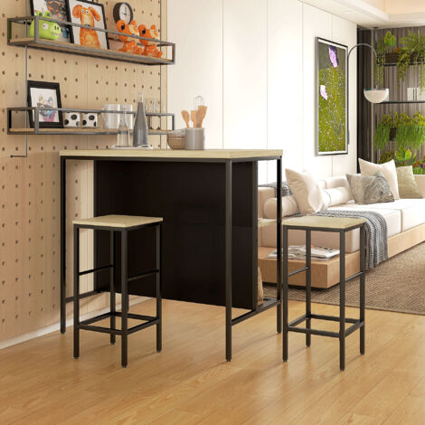 Ensemble bar, 2 tabourets et 1 table de bar, résistant aux taches ...