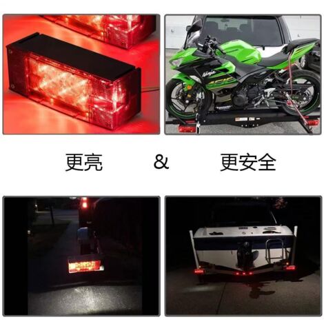 Feu de remorque LED puissant anti-collision etanche eclairage rouge ...