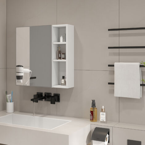 [Armoire à miroirs sur mur simple] Dimensions : 55 × 56 cm ...