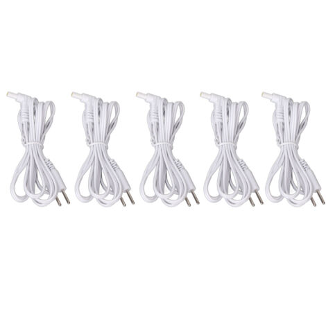 Électrodes de rechange TENS 5 fils blancs 2,35 mm avec connecteurs 2 ...