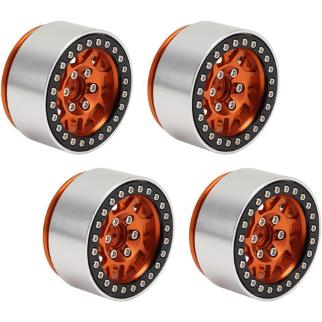 Jantes 1.9 Pouces CNC Orange en Alliage pour Crawler Axial SCX10 x4 ...