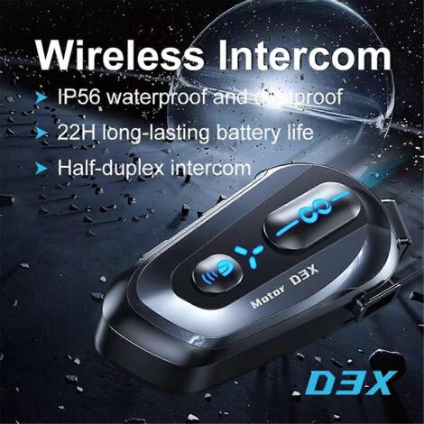 Kit communication Bluetooth pour casque moto système audio semi-duplex ...