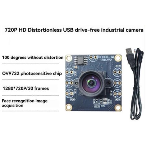 Module caméra USB 5PCS 100° OV9732 720P avec câble de 2 m