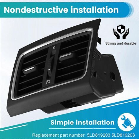 Ensemble de ventilation arrière pour berline 2014-2017 noir en ABS ...