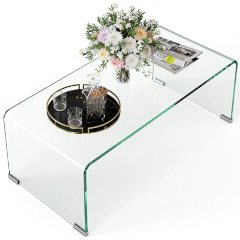 Table basse en verre stable design sobre meuble transparent salon ...