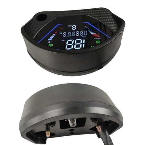 Compteur de vitesse moto numerique avec compte-tours et jauge essence ...