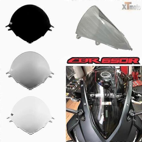 Bulle haute protection Honda CBR650R pare-brise anti-vibrations gris ...