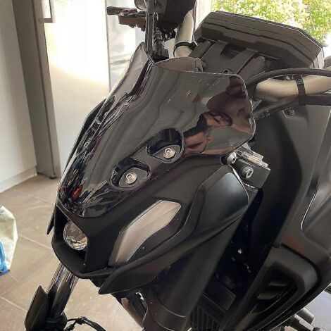 Pare-brise Yamaha MT-07 transparent double bulle reduit les turbulences ...