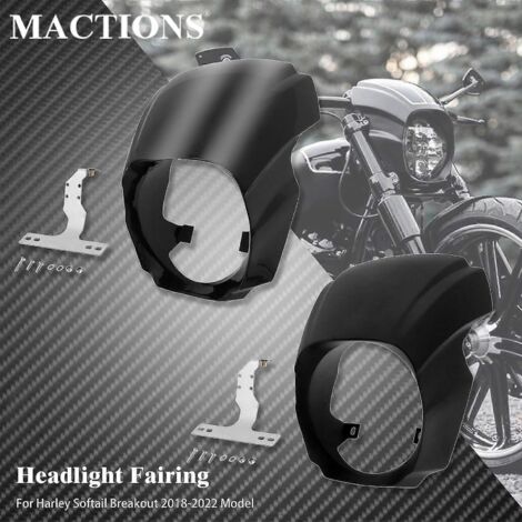 Bulle de phare moto custom pour Harley Breakout 2018 a 2022 en ...