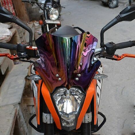Saut-de-vent KTM Duke 200 double bulle Noir Iridium protection air ...