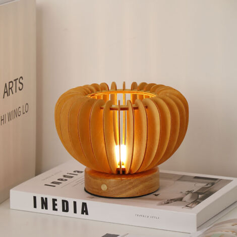 Lanterne LED Dimmable à Batterie 1200mAh Design Citrouille Rétro Orange ...