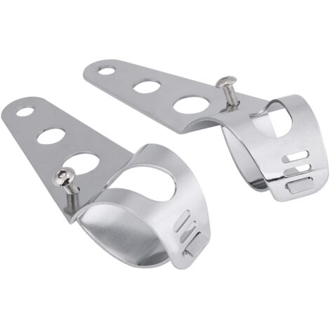 Kit de fixation de phare moto 35-43mm, support fourche chromé pour ...