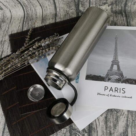Bouteille isotherme 1.5l inox étanche gourde de sport réutilisable ...