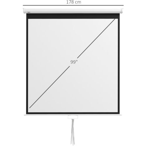 Écran de projection 99 pouces 4K HD, 178x178 cm, vidéoprojecteur 1:1 ...