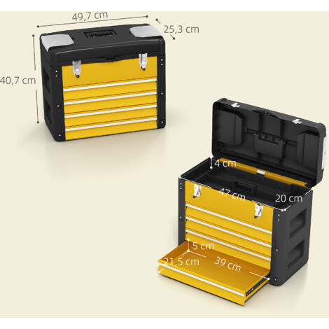Organiser ses outils sans perdre de place avec ce coffre en acier 49cm ...