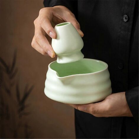 Set de Matcha japonais bol céramique pour méditation et yoga 2 pièces ...