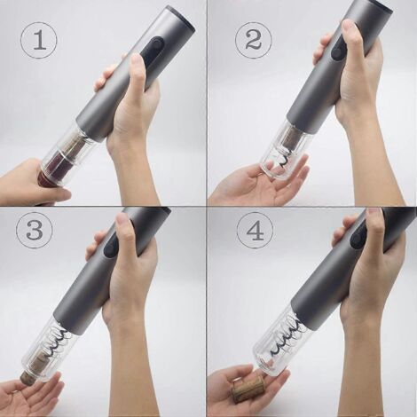 Ouvre-bouteille électrique en acier inoxydable pour bouteilles de vin ...