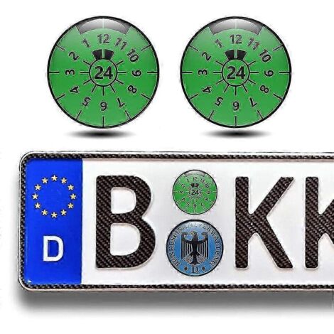 Autocollant plaque immatriculation 3D gel badges TÜV GSLA22 auto ...