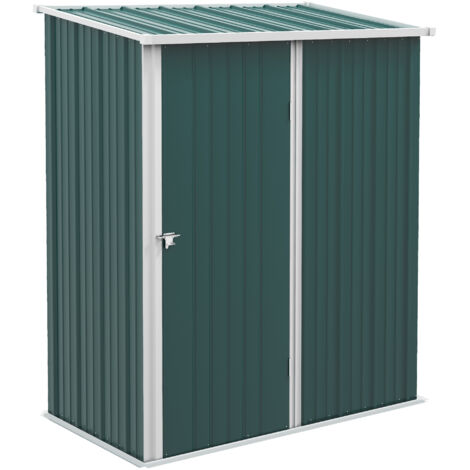 Cabanon de jardin metallique vert pour le stockage des outils ...