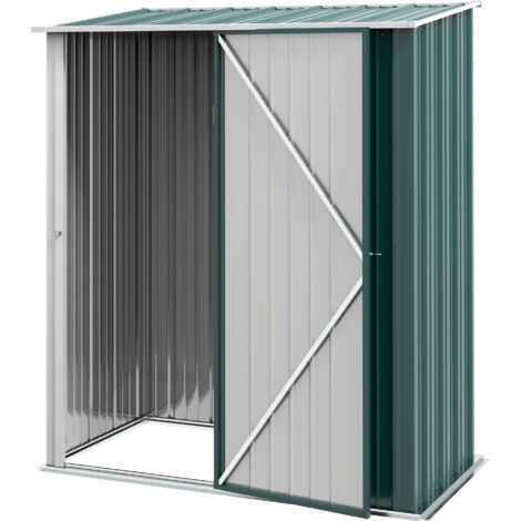 Cabanon de jardin metallique vert pour le stockage des outils ...