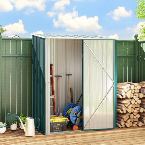 Cabanon de jardin metallique vert pour le stockage des outils ...