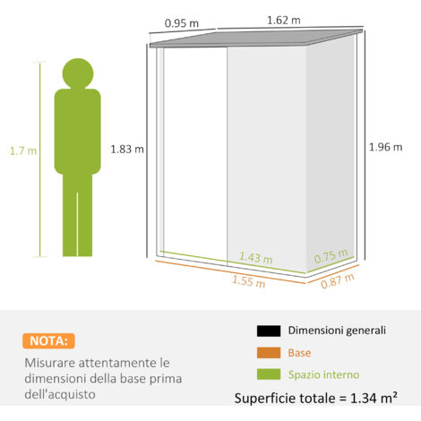 Cabanon de jardin metallique vert pour le stockage des outils ...