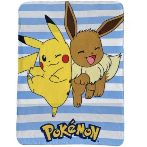 'Plaid - POKEMON - Pikachu y Evoli - 100 x 140 cm'