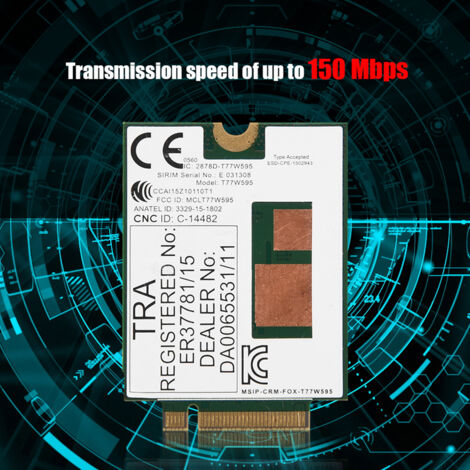 HP LT4120 4G LTE M.2 Modul für Snapdragon X5, T77W595, 796928-001, WWAN ...