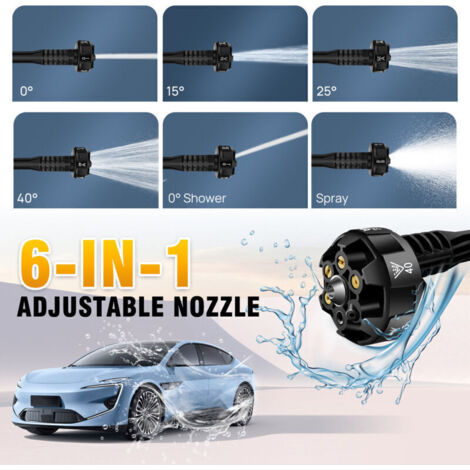 Nettoyeur haute pression sans fil 3000W 180Bar Jet Wash avec 2 ...