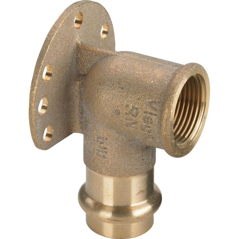 Viega Sanpress LF-Roseta de pared, d 15mm, Rp 1/2 Latón rojo o bronce ...