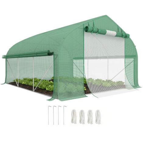 Serre tunnel pour potager et culture de tomates verte 347x300cm ...
