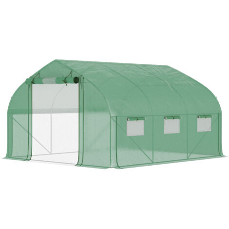 Serre tunnel pour potager et culture de tomates verte 347x300cm ...