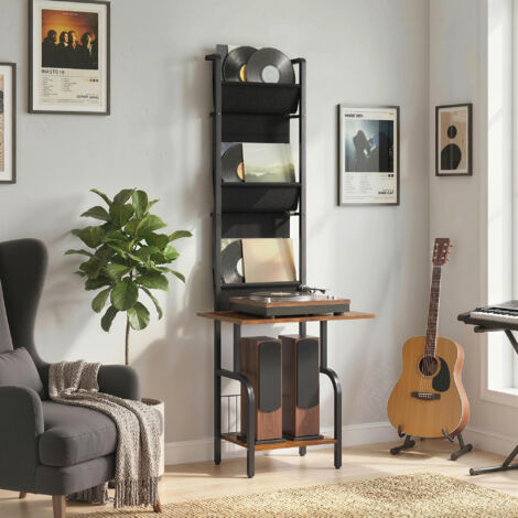 Meuble à CD industriel, rangement CD/DVD avec 3 pochets tissu et ...