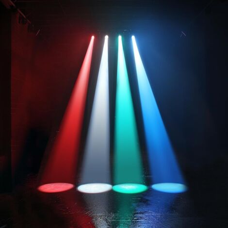 Projecteur pin spot LED 12W RGBW 4 en 1 Lumax Deco avec faisceau blanc ...