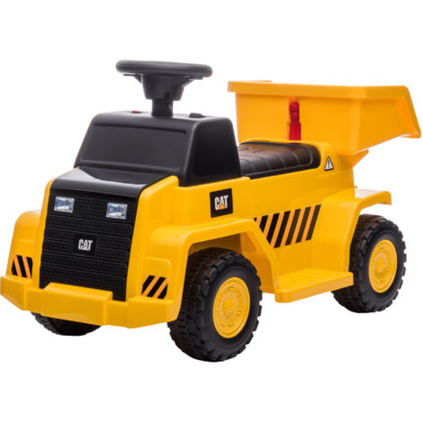 Camion-benne électrique enfant jaune anti-ennui pour petit pilote ...
