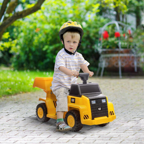 Camion-benne électrique enfant jaune anti-ennui pour petit pilote ...