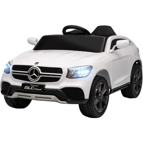 Voiture electrique enfant 12V securisee blanche contre ennui exterieur ...