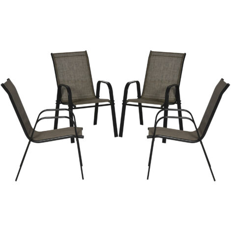 Chaises de jardin anti-transpiration lot de 4 fauteuils de balcon ...