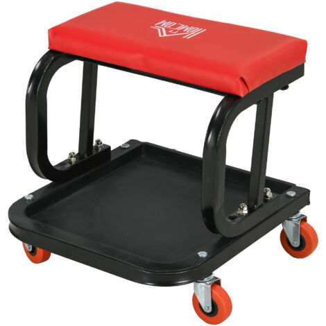 Tabouret atelier mobile avec roues, plateau outils, structure acier ...