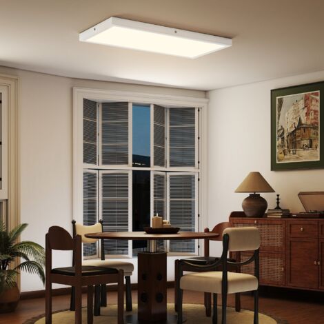 Lot de 4 plafonniers LED régables DIP commutateur mural blanc 60x30 cm ...