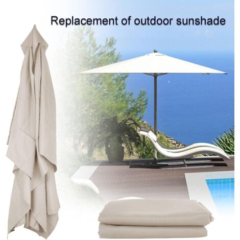 Housse de rechange parasol rectangulaire 2x2 m bâche jardin grise ...