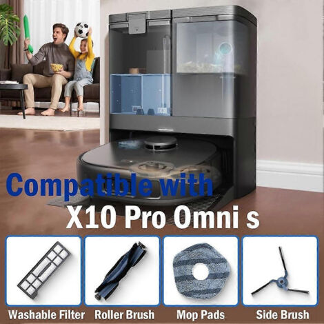 Kit brosses et lingettes de nettoyage pour Eufy X10 Pro Omni de 14 ...