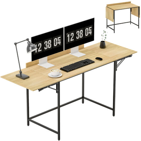 Table informatique pliante gain de place pour deux moniteurs de PC ...