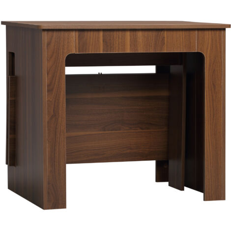 Grande table extensible 4-6 places marron 180cm structure stable bois ...